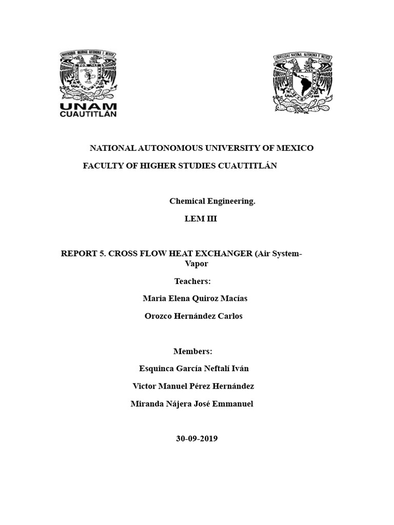 Report LEM III Cross Flow With Analysis To Review by The Team | PDF ...