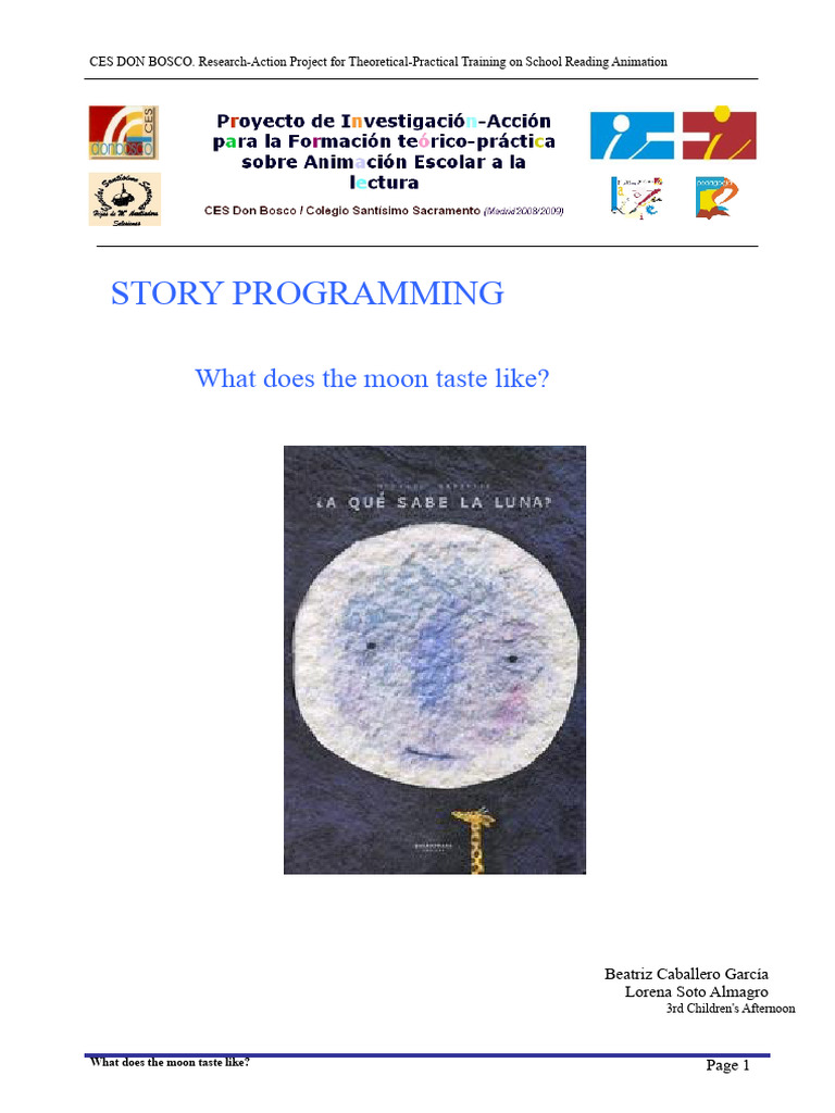 Reading Activity: What Does the Moon Taste Like? | PDF