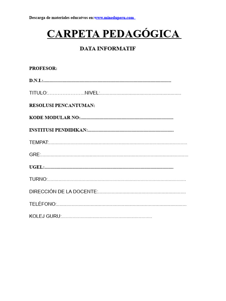 MAP PENDIDIKAN - 4 TAHUN.doc | PDF