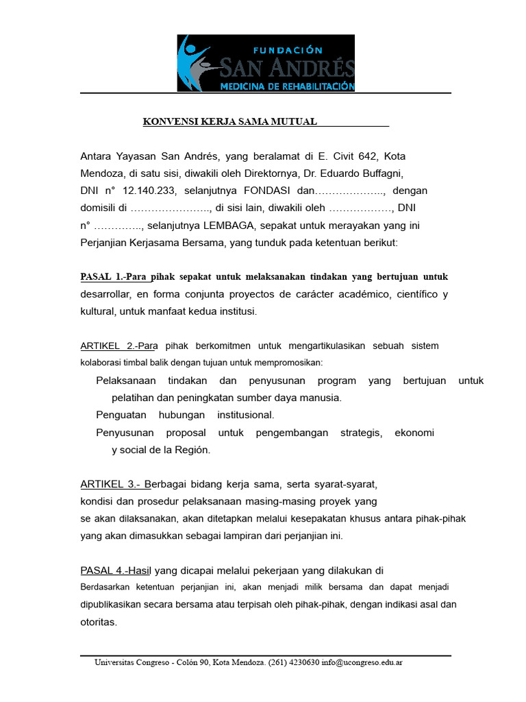 Model Perjanjian Kerangka | PDF