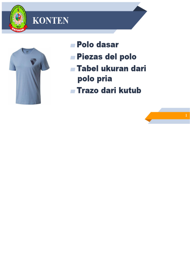 Ukuran dan Desain Polo Pria | PDF