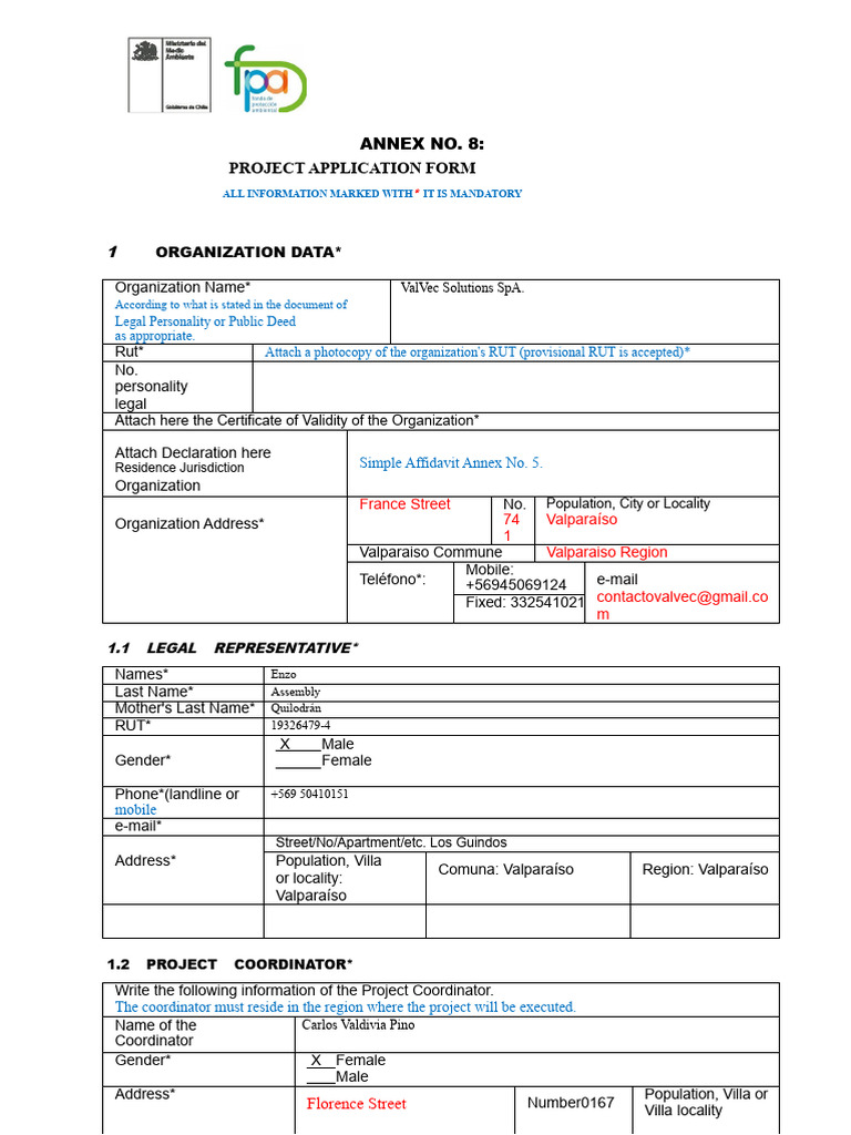 FPA Application Form | PDF | Waste Management | Waste