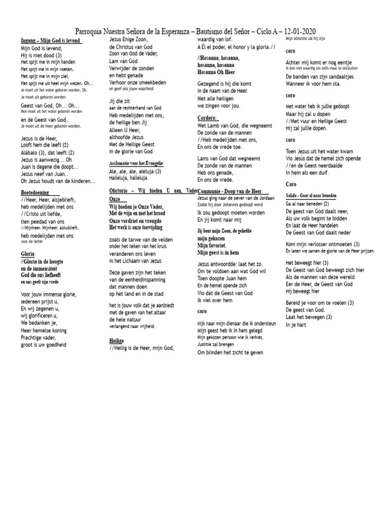 Zangen Voor de Mis | PDF