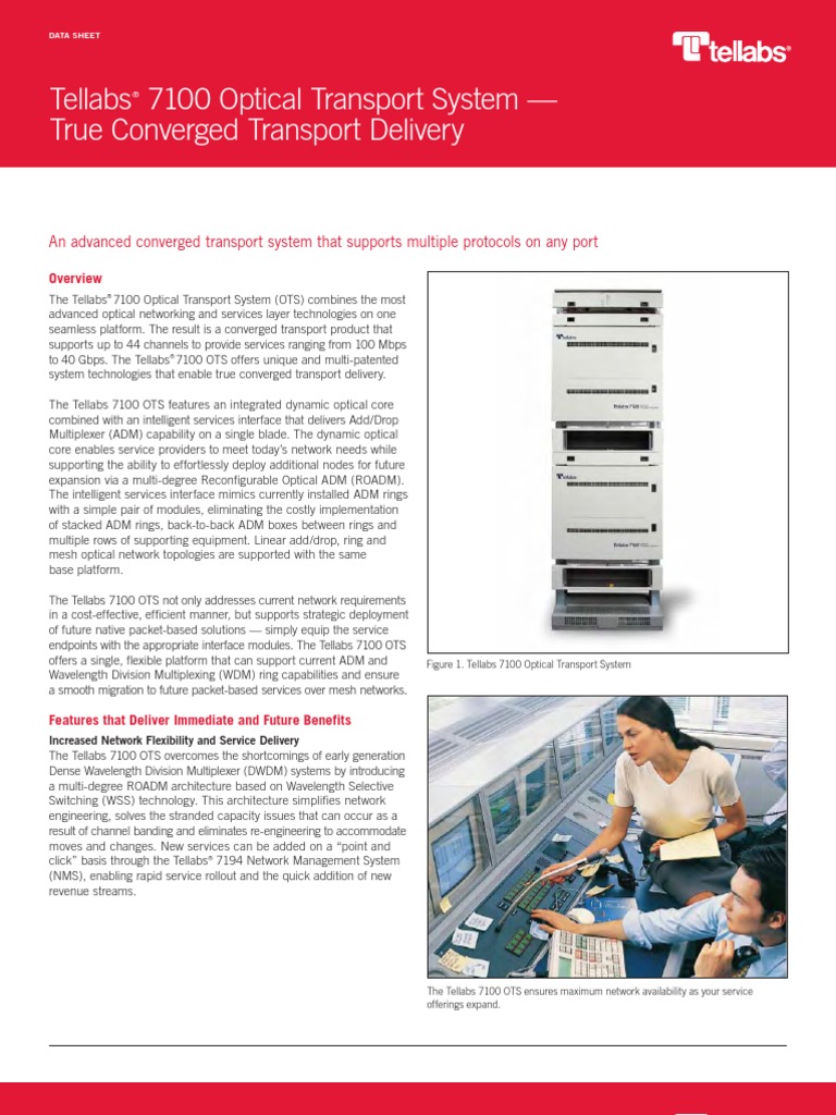 7100 Tellabs | PDF | Wavelength Division Multiplexing | Network ...