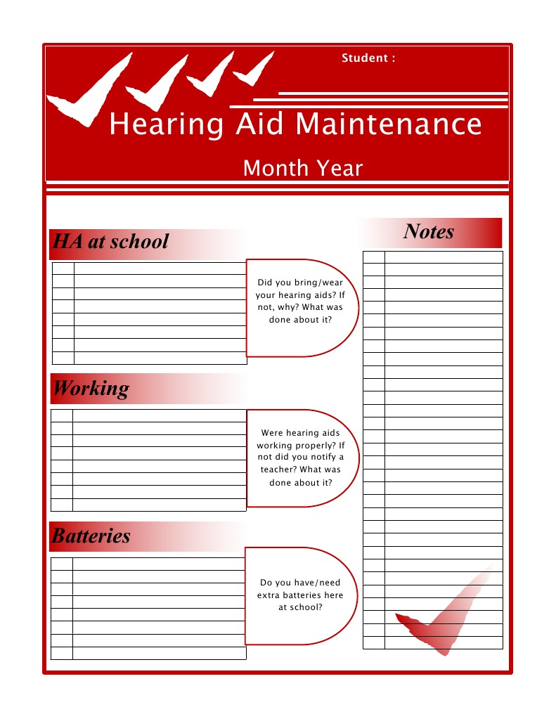 Hearing Aid Checklist | PDF