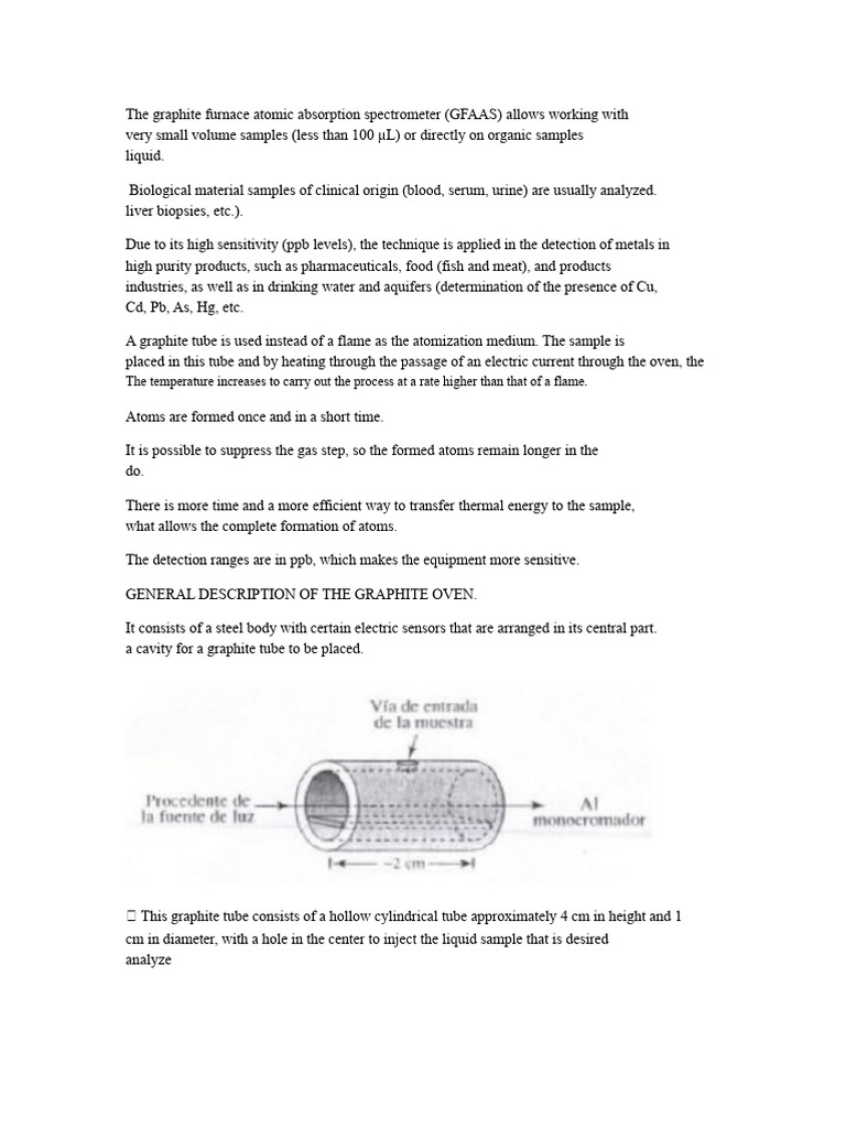 The Graphite Furnace Atomic Absorption Spectrometer | PDF | Vacuum Tube ...