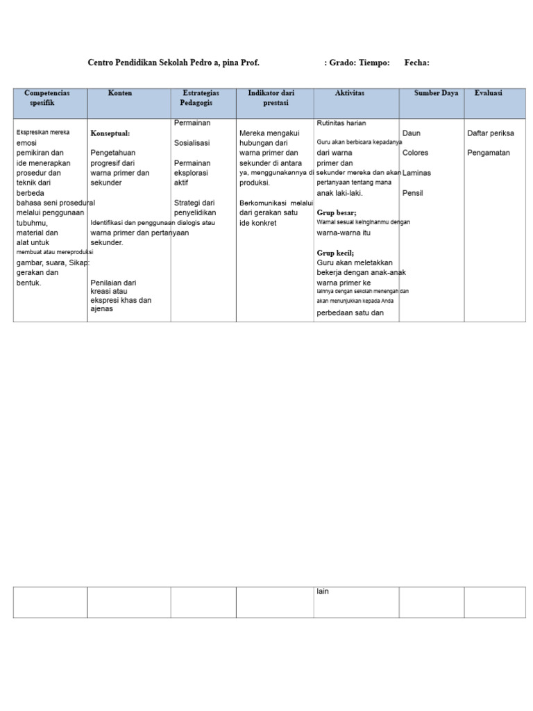 Strategi Pembelajaran Warna untuk Anak | PDF
