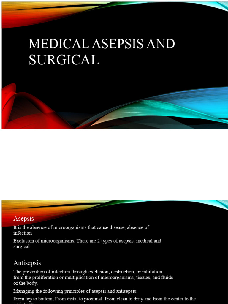 Medical and Surgical Asepsis | PDF