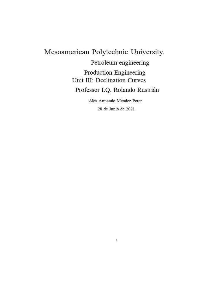 Decline Curves: Exponential, Harmonic, Hyperbolic | PDF