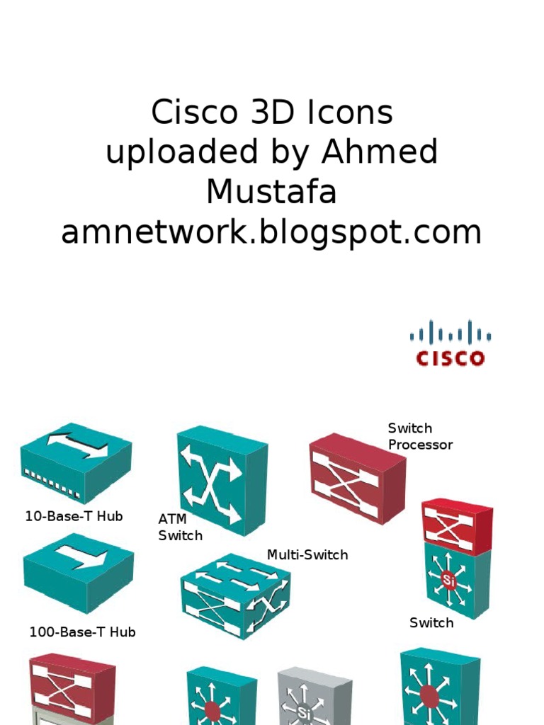 Cisco 3D Network Icons Overview | PDF | Computers