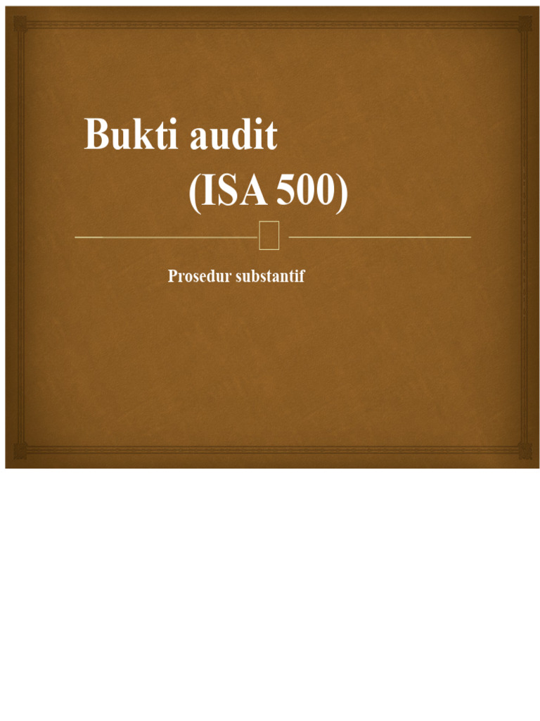 Uji Audit (ISA 500) | PDF