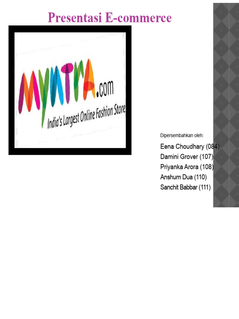 E-commerce Myntra: Inovasi dan Strategi | PDF