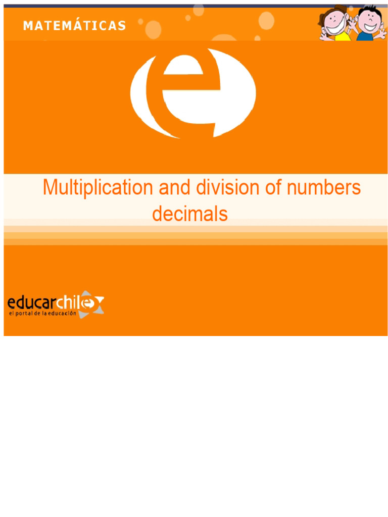 Decimal Multiplication and Division Guide | PDF | Division (Mathematics ...