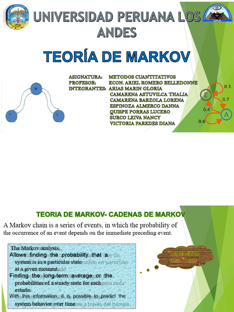 Markov theory | PDF | Markov Chain | Mathematical Objects