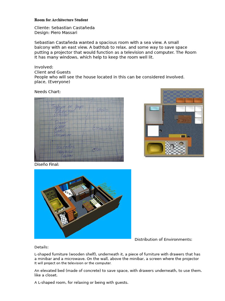 Room For Architecture Student | PDF | Room | Bedroom
