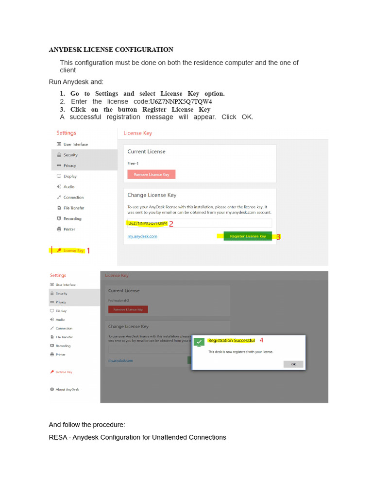 AnyDesk License Configuration Guide | PDF