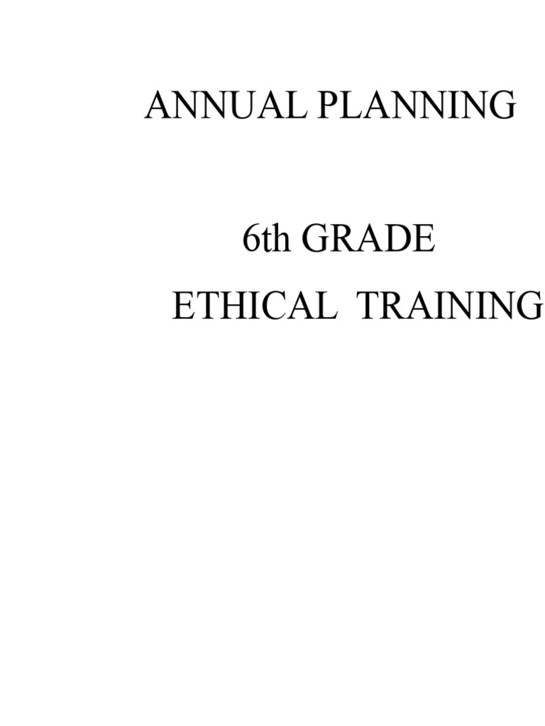 Annual Ethics Planning 6th Grade | PDF | Democracy | Political Ideologies