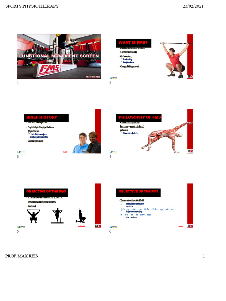 FMS - Functional Movement Screen | PDF | Physical Therapy | Diseases ...