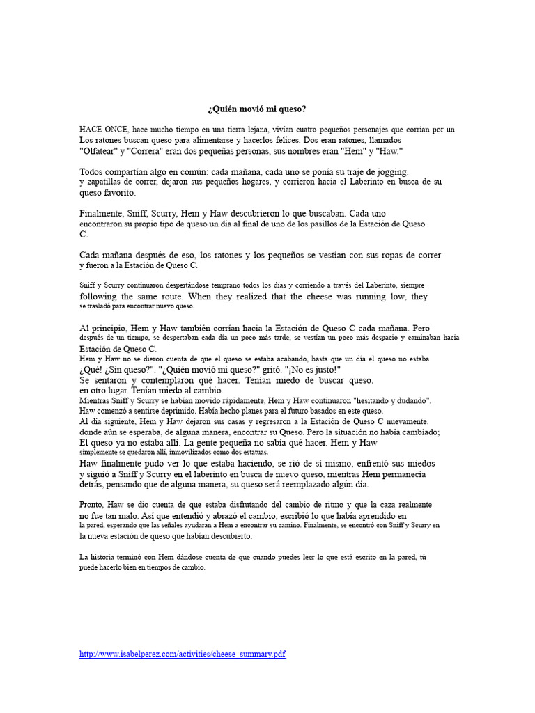 Resumen del queso | PDF
