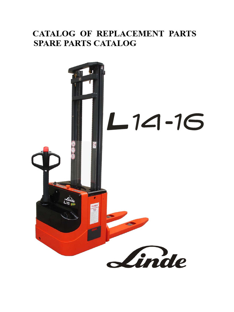 Linde L14-16 2005 Parts Manual Rev58 | PDF | Refrigeration | Refrigerator