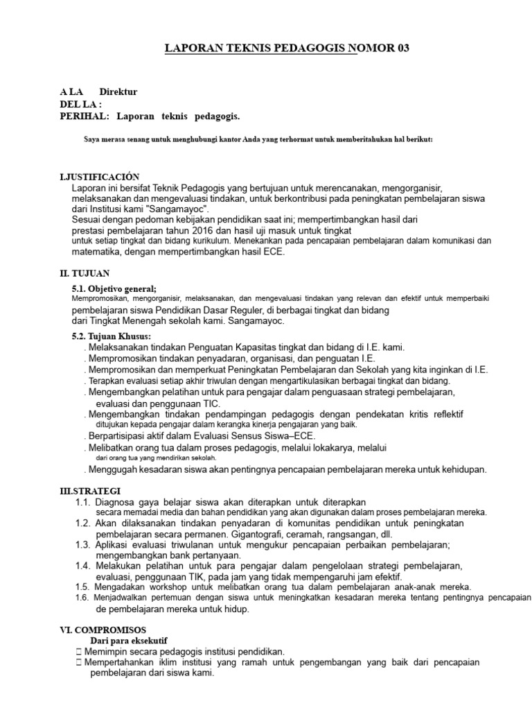 Laporan Teknik Pedagogis | PDF