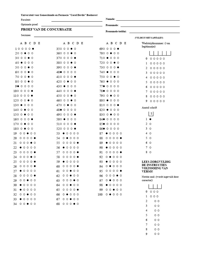 Barema Simulatie SSMB Mei 2017 - VARIANT 1-8 | PDF