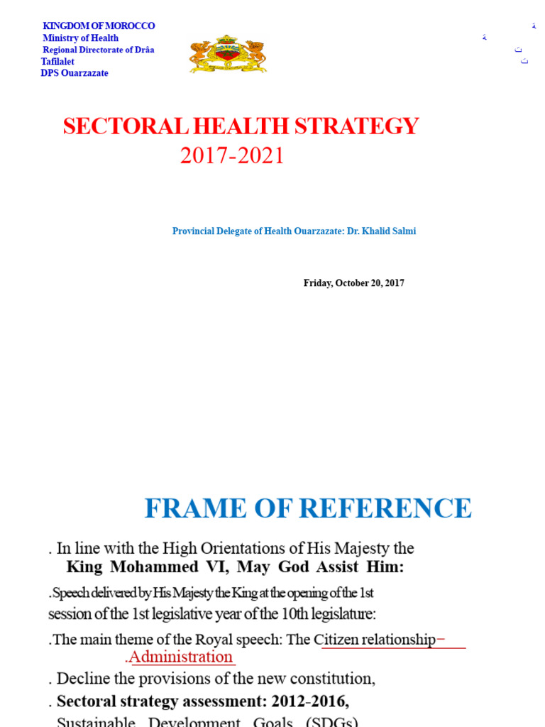 Morocco Health Strategy 2017-2021 | PDF | Health Care | Healthcare Industry