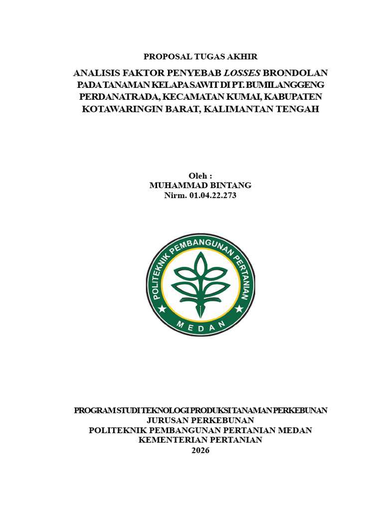 Analisis Losses Brondolan Kelapa Sawit | PDF