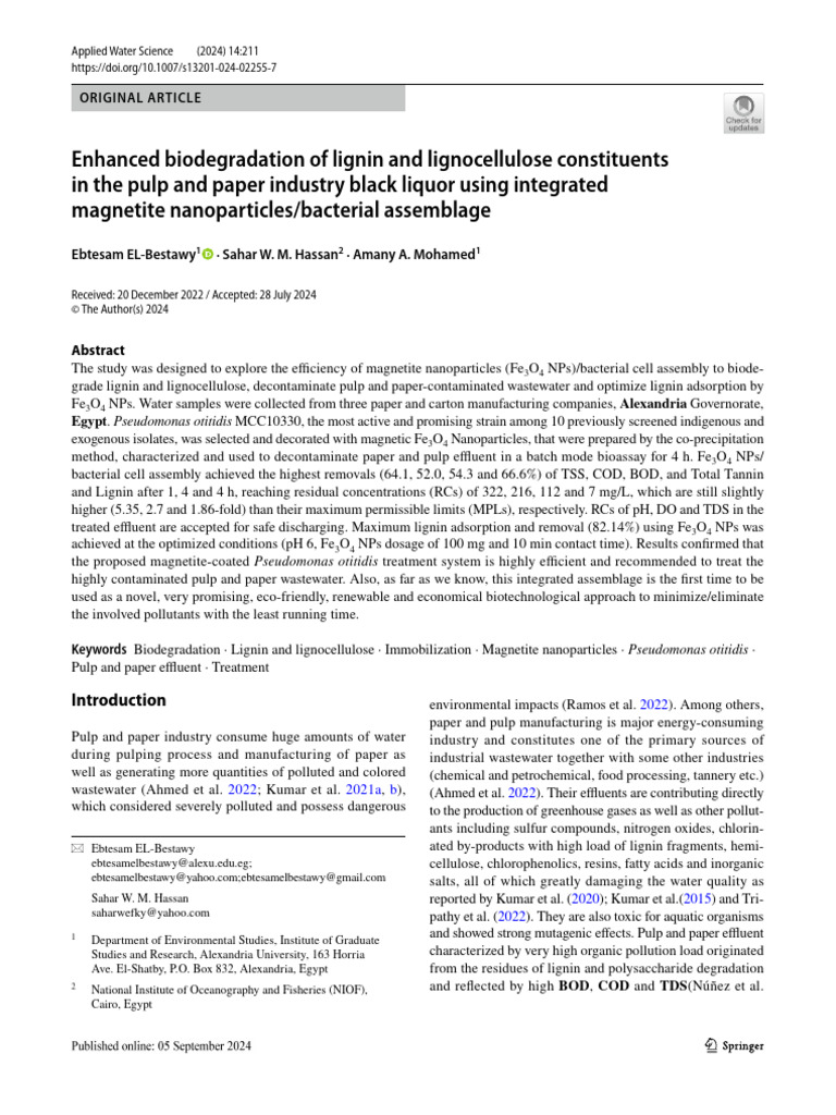 Enhanced Biodegradation of Lignin and Lignocellulo | PDF | Lignin ...