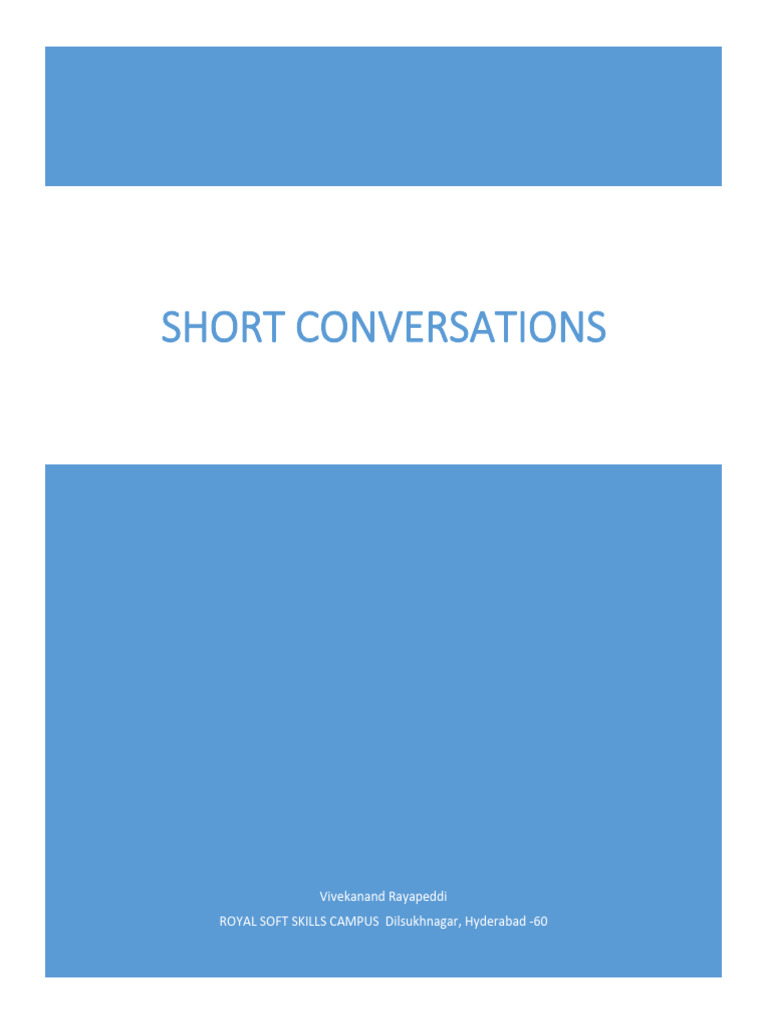 04) Short Conversations | PDF