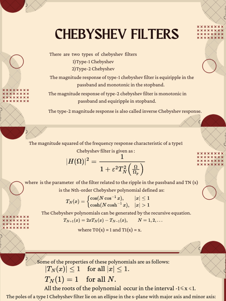 Cheb Yshev | PDF | Telecommunications Engineering | Signal Processing