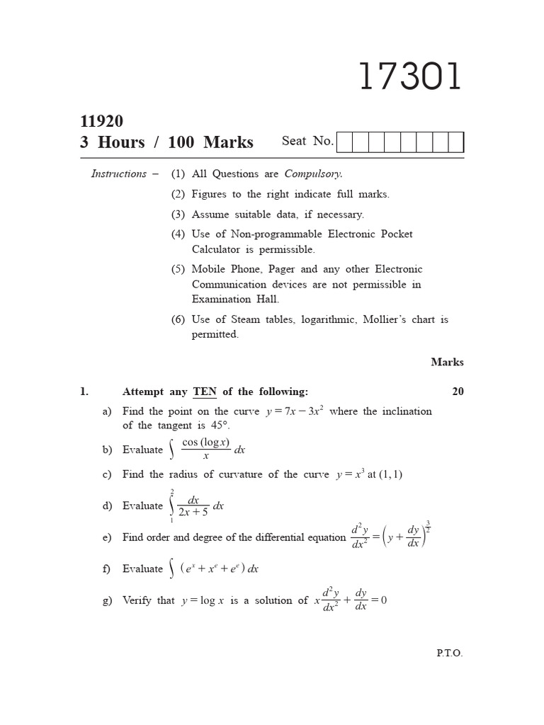 17301 2019 Winter Question Paper[Msbte Study Resources] | PDF | Geometry | Mathematical Analysis