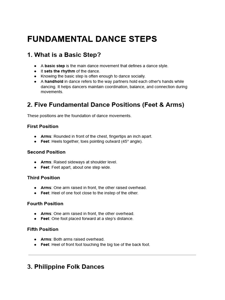 Essential Philippine Folk Dance Steps | PDF | Dances | Performing Arts