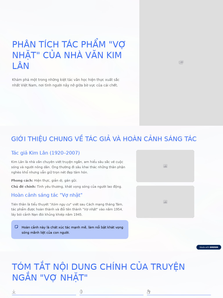 Phan Tich Tac Pham Vo Nhat Cua Nha Van Kim Lan | PDF