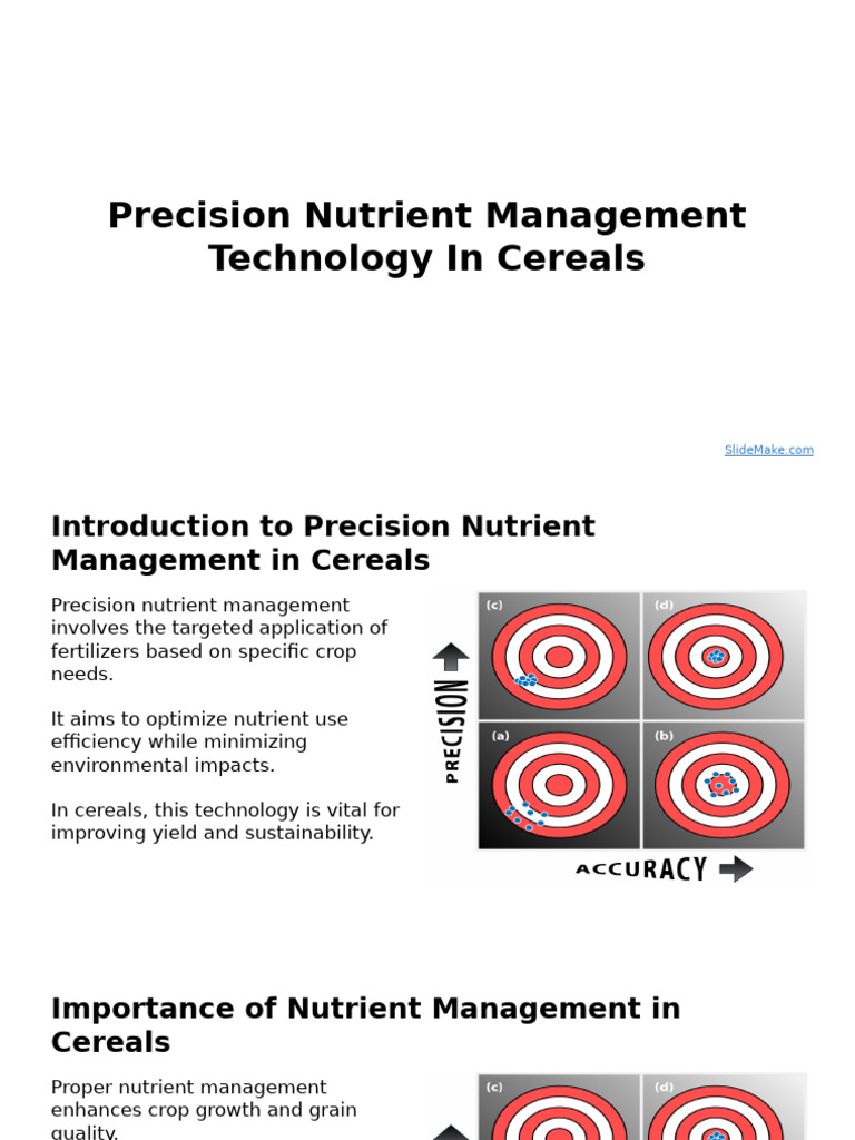 Precision Nutrient Management in Cereals | PDF | Geographic Information ...