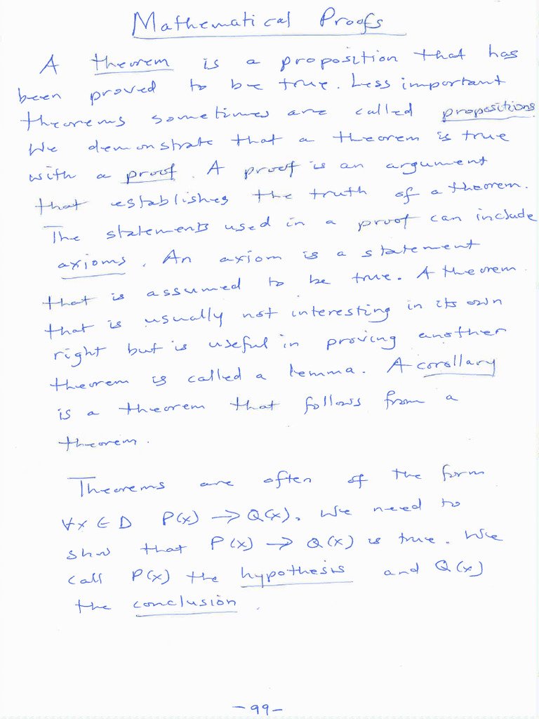 Mathematical Proofs Pdf