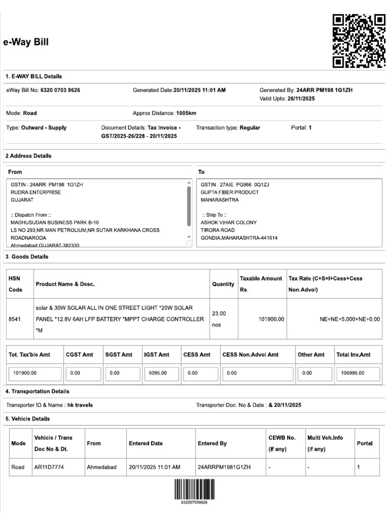E Way Bill System 228 | PDF