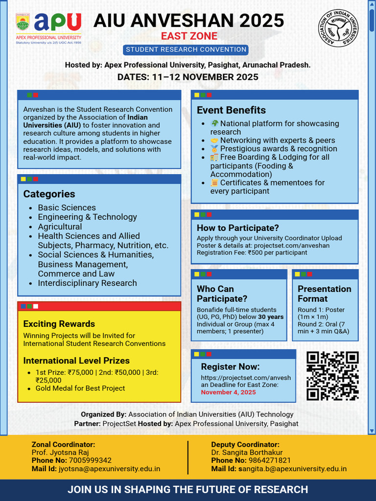 AIU Anveshan 2025: East Zone Research Convention | PDF | Science ...