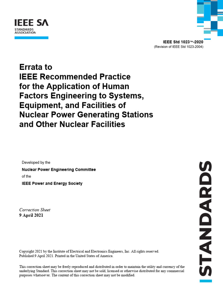Errata for IEEE Std 1023-2020 | PDF | Engineering