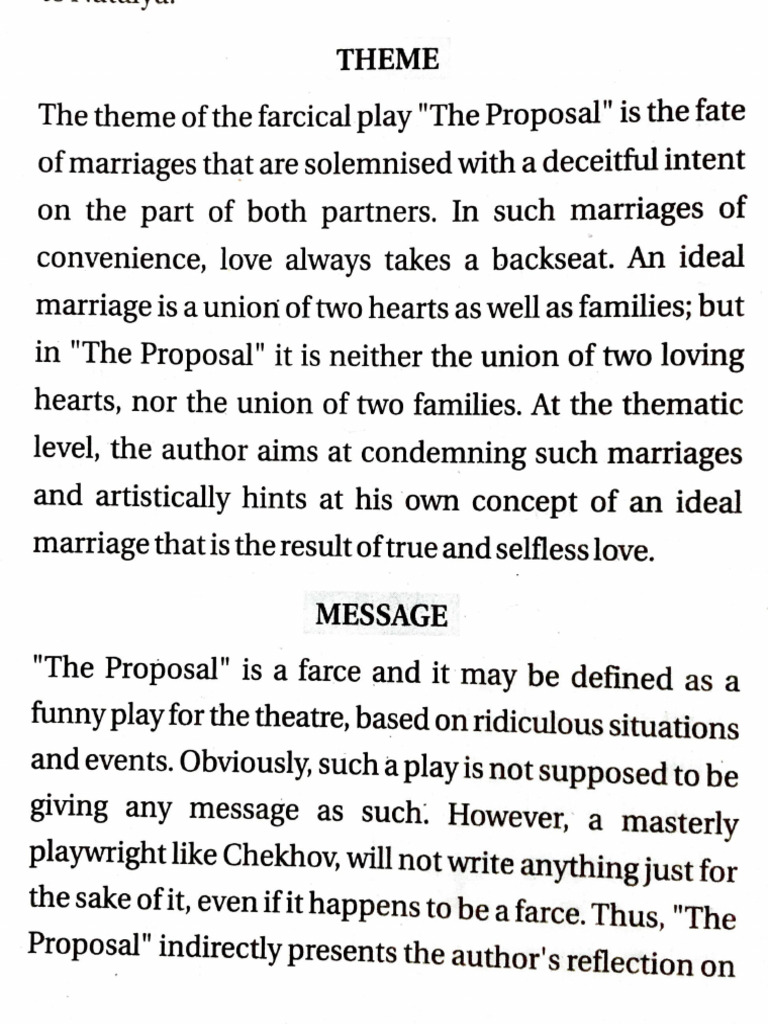 "The Proposal: A Farcical Take on Marriage" | PDF