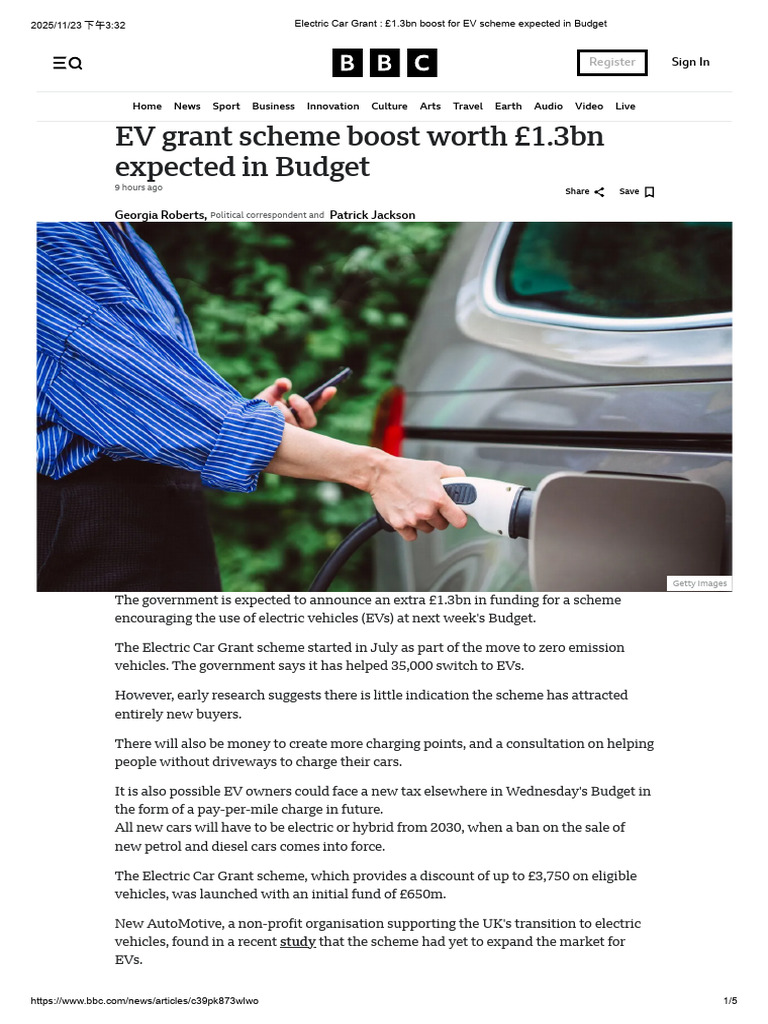 Electric Car Grant - 1.3bn Boost For EV Scheme Expected in Budget | PDF ...