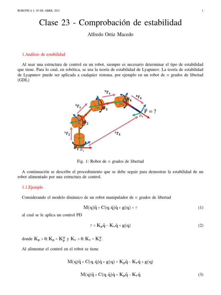 Comprobación de estabilidad | PDF | Matemáticas | Matemáticas Aplicadas