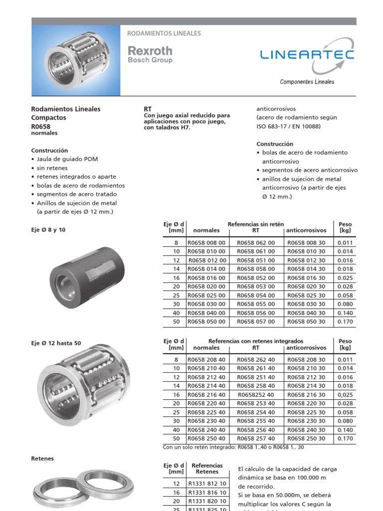 Rodamientos Lineales | PDF | Máquinas | Bienes manufacturados