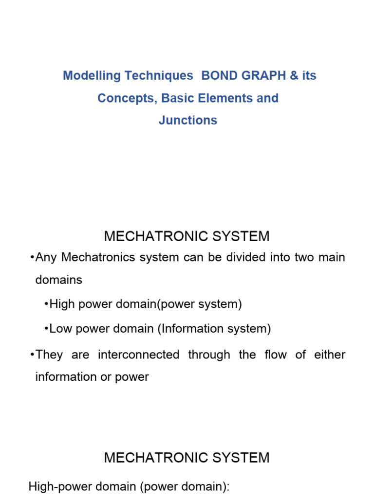 Mechatronic Systems and Bond Graphs | PDF | System | Mechanics
