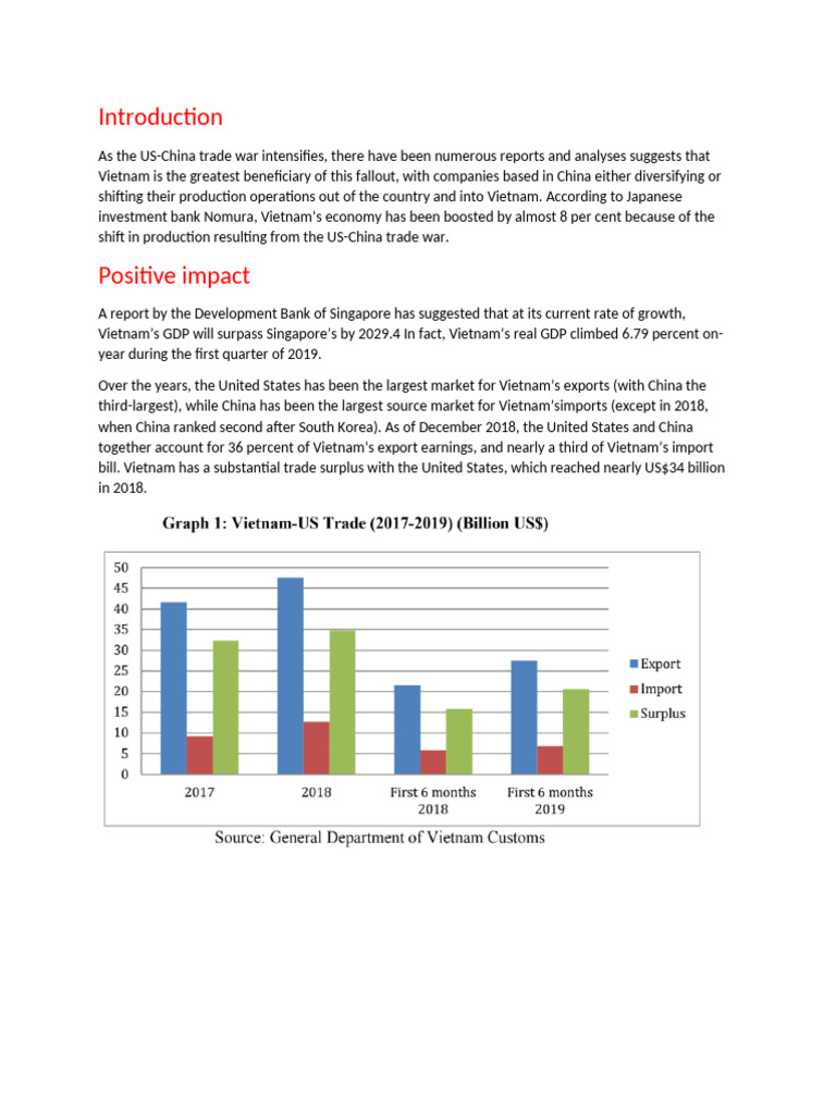 Positive and Negative Impact | PDF | Vietnam | China