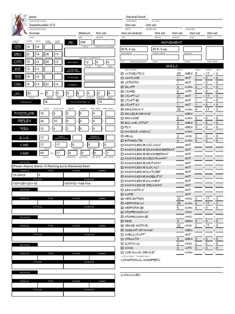 Character Sheet | PDF