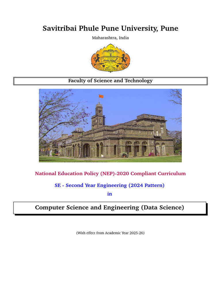 SE Computer Science and Engineering (Data Science) - 2024 Pattern_15072025 | PDF | Engineering ...