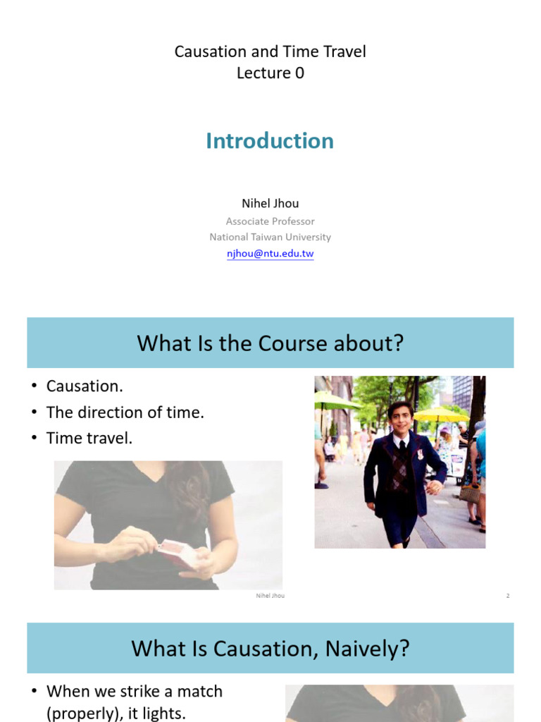Phil of Causation - Lecture 0 - Introduction | PDF | Causality | Time ...