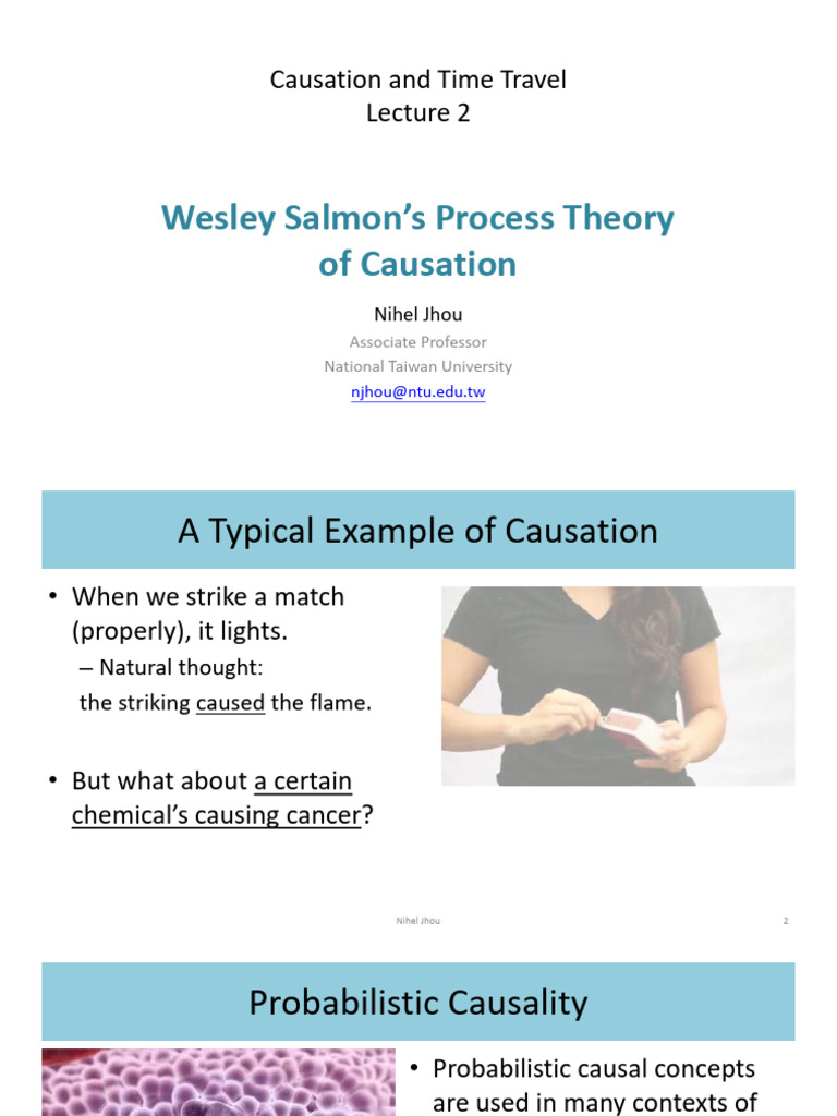 Phil of Causation - Lecture 2 - Process Theory of Causation | PDF | Causality | Physics