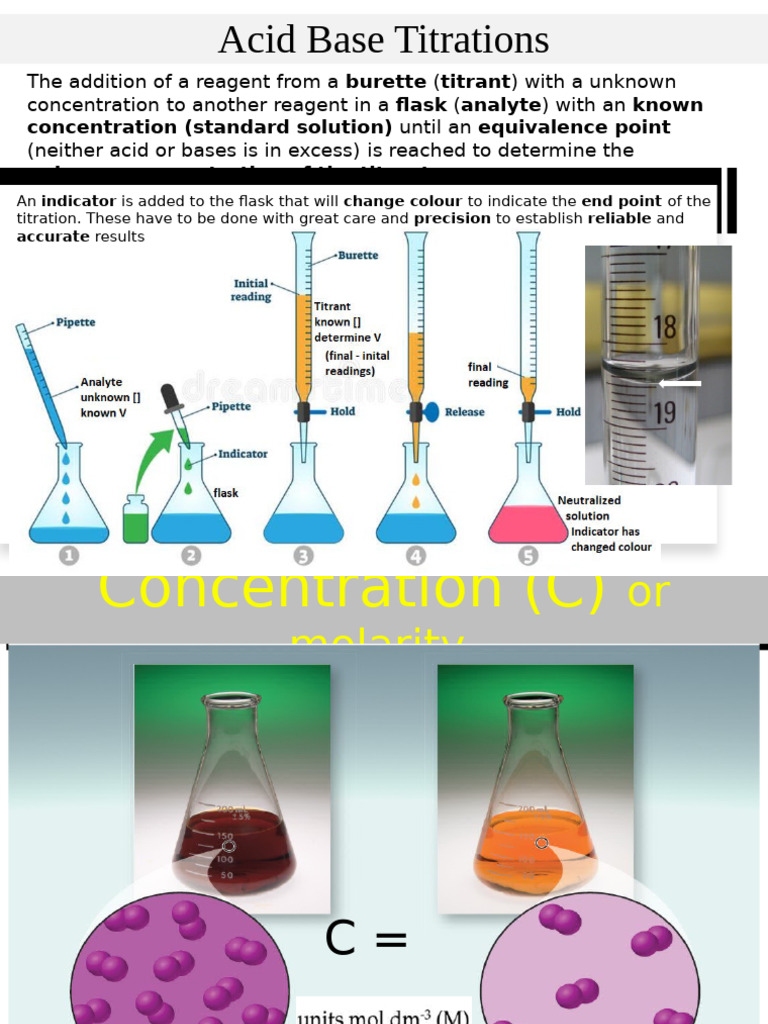 3b Acid Base Titrations and Calculations | PDF | Titration | Chemistry